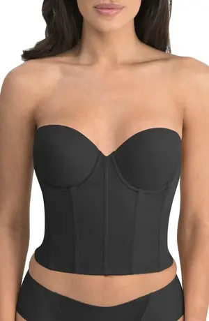DOMINIQUE INTIMATES Brie Backless Strapless Bustier - Black