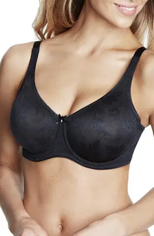 DOMINIQUE INTIMATES Lila Lace Minimizer Underwire Bra - Black