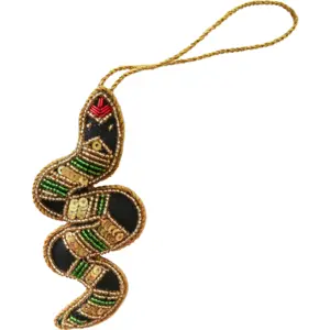 JOLLITY & CO Beaded Snake Christmas Ornament
