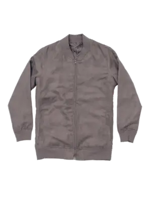 DAPPER BOI Microfiber Suede Bomber Jacket