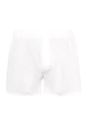 Hanro Fancy Woven Cotton Boxer - White