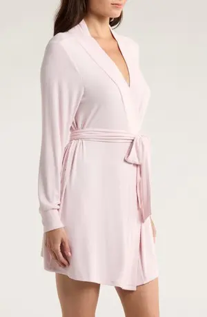 OPEN EDIT Daydream Short Robe - Pink Cake