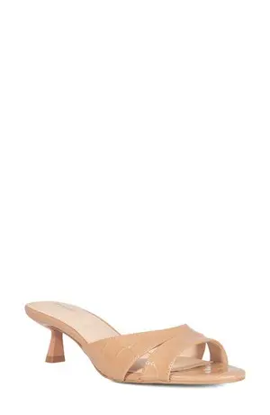 Dune London Miah Kitten Heel Slide Sandal - Camel
