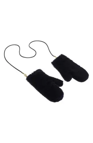 Max Mara Ombrato Alpaca Mittens - Midnightblue