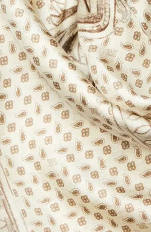 Max Mara Paisley Silk Twill Square Scarf