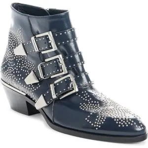 Chloé Susan Studded Bootie - Deep Navy