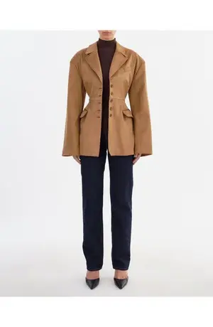 LAMARQUE Molly Faux Suede Oversized Blazer