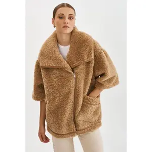 LAMARQUE Ohanna Faux Fur Coat - Caramel