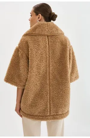 LAMARQUE Ohanna Faux Fur Coat - Caramel