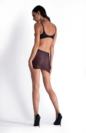 LECHERY® Lustrous Sheer Micro Mini Skirt