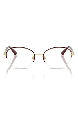 JIMMY CHOO 51mm Oval Optical Glasses - Gold/cranberry/demo Lens