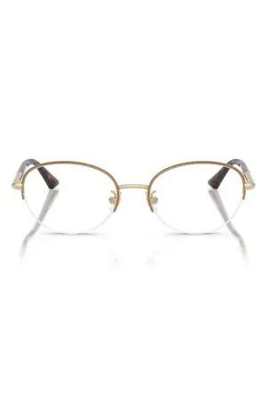 JIMMY CHOO 51mm Oval Optical Glasses - Pale Gold/biscuit/demo Lens