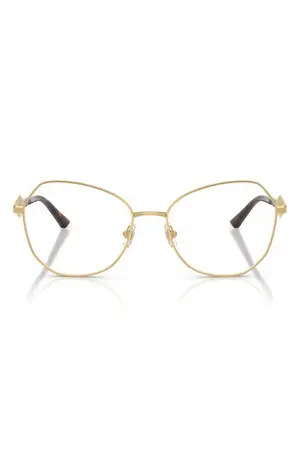 JIMMY CHOO 53mm Round Optical Glasses Gold/demo Lens