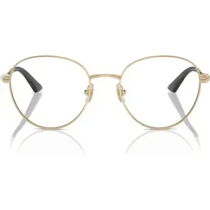 JIMMY CHOO 52mm Round Optical Glasses - Pale Gold/demo Lens