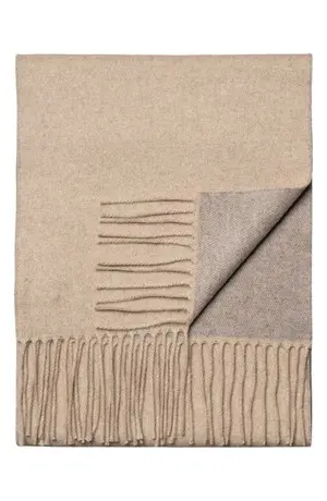 Eton Reversible Cashmere Scarf - Light Beige