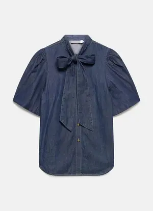 Mint Velvet Puff Sleeve Denim Shirt
