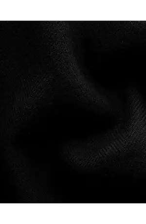 Eton Herringbone Merino Wool Scarf - Black