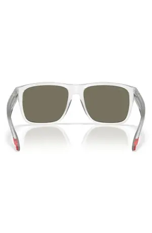COSTA DEL MAR Spearo 59mm Polarized Mirrored Rectangular Sunglasses - Matte Clear/blue Mirror 580g