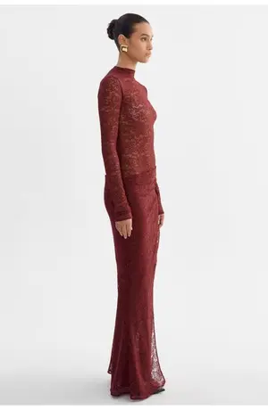 LAMARQUE Krysta Lace Maxi Dress - Vamp