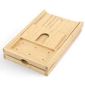 MEGACHEF Expandable Wood Bath Tray