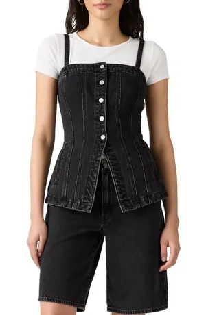 LEVI'S Tailored Denim Bustier Top