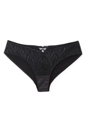 ETAM Envolee Lace & Satin Hipster Panties - Black
