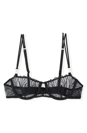 ETAM Envolee N°9 Embroidered Underwire Bra - Black