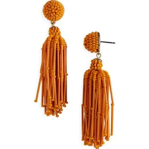 Carolina Herrera Beaded Tassel Drop Earrings - Tiger Lily