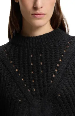 BOSS Fastina Cable Stitch Sleeveless Sweater