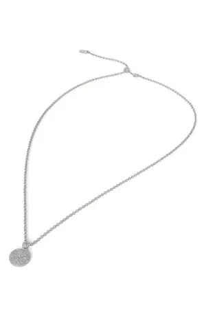 DEAN DAVIDSON Mirabeaux Pavé Long Pendant Necklace - White Cz Silver
