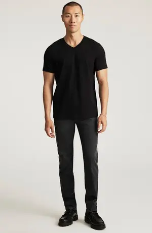 MAVI Stretch Cotton V-neck T-shirt