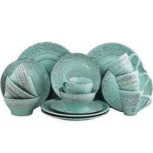 ELAMA Malibu Waves 16-piece Dinnerware Set