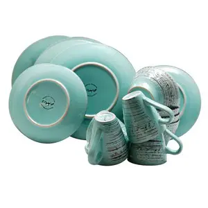 ELAMA Malibu Waves 16-piece Dinnerware Set