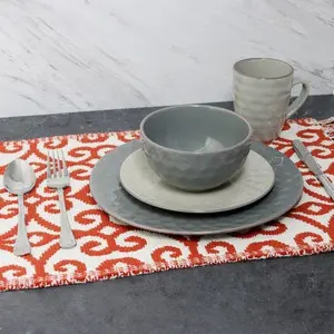 ELAMA Tahitian Pearl 16 Piece Stoneware Dinnerware Set
