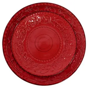ELAMA Malibu Ocean Bloom 16-piece Dinnerware Set - Red