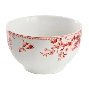 ELAMA Traditional Rose 16 Piece Stoneware Dinnerware Set