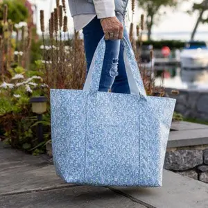 TRVL DESIGN Hamptons Jumbo Tote - Blue