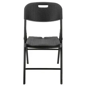 ELAMA 4 Piece Indoor And Outdoor Rattan Folding Chair