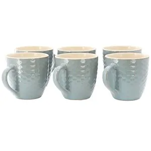 ELAMA Honeycomb 6 Piece 15 Oz. Mug Set