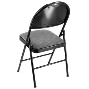 ELAMA 4 Piece Metal Folding Chair With Padded Seats And Top Handle