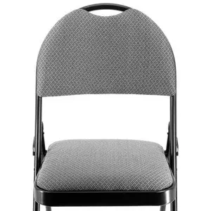 ELAMA 4 Piece Metal Folding Chair With Padded Seats And Top Handle