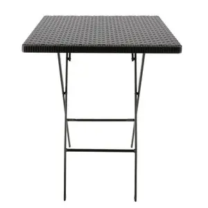 ELAMA Plastic Rattan Folding Square Table