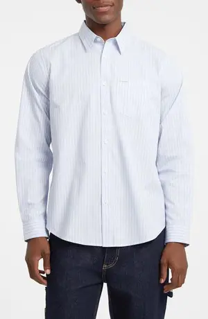Guess Regular Fit Stripe Cotton Button-up Shirt