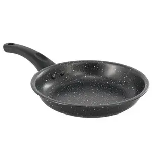 GIBSON HOME Delhi 9.5 Inch Round Nonstick Carbon Steel Frying Pan - White
