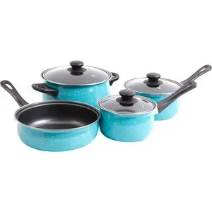 GIBSON HOME Casselman 7 Piece Cookware Set - Blue
