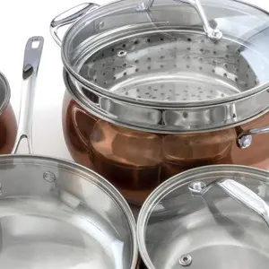 OSTER Carabello 9 Piece Stainless Steel Cookware Combo Set
