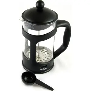 MR COFFEE Brivio 28 Ounce Glass French Press Coffee Maker With Plastic Lid - Black