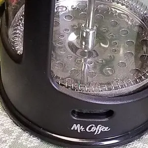 MR COFFEE Brivio 28 Ounce Glass French Press Coffee Maker With Plastic Lid