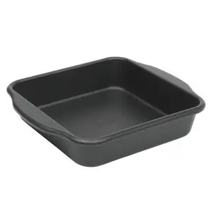 OSTER Teston Platinum Collection 8 Inch Nonstick Carbon Steel Square Cake Pan - Black