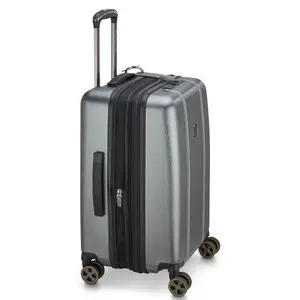 DELSEY PARIS Cadence Expandable Carry-on Spinner Luggage - Brushed Silver